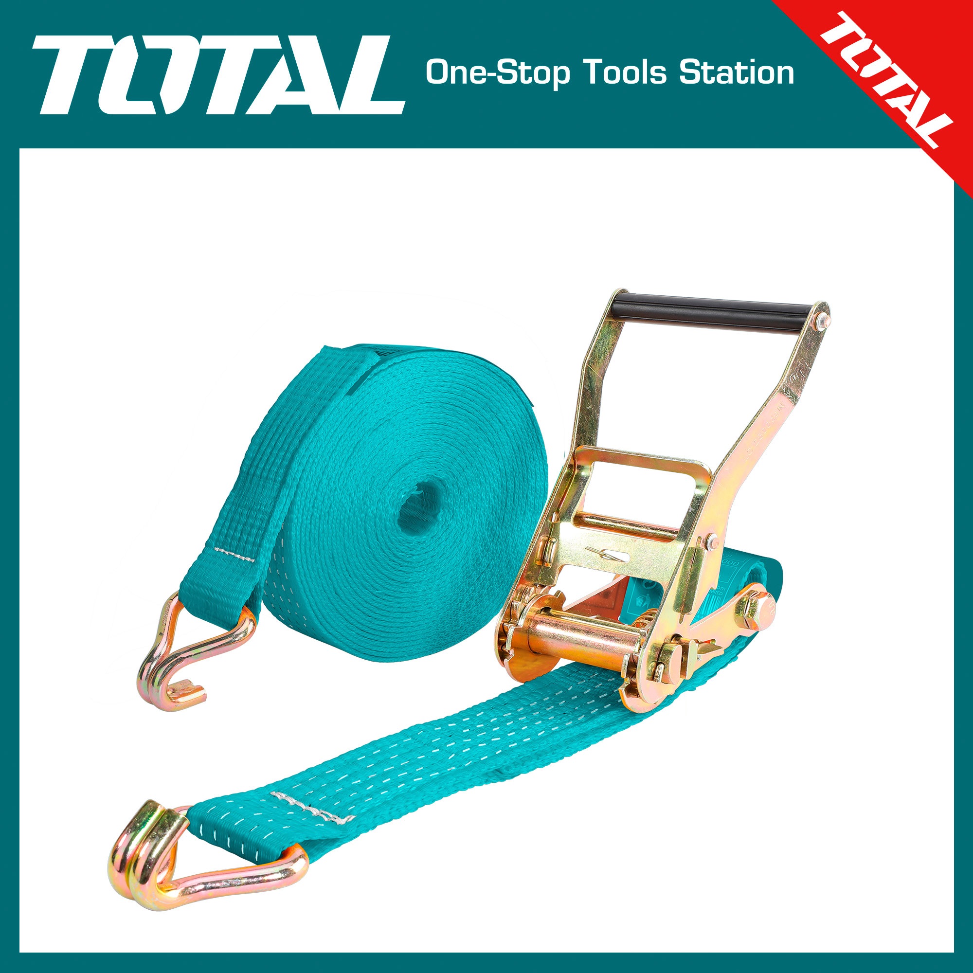 TOTAL Ratchet Straps Cargo Tie Down Tools Quick Release THTRS2101 ...