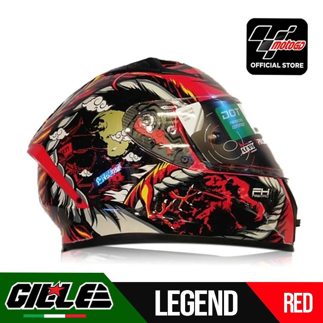 GILLE HELMET 135 LEGEND RED | Lazada PH