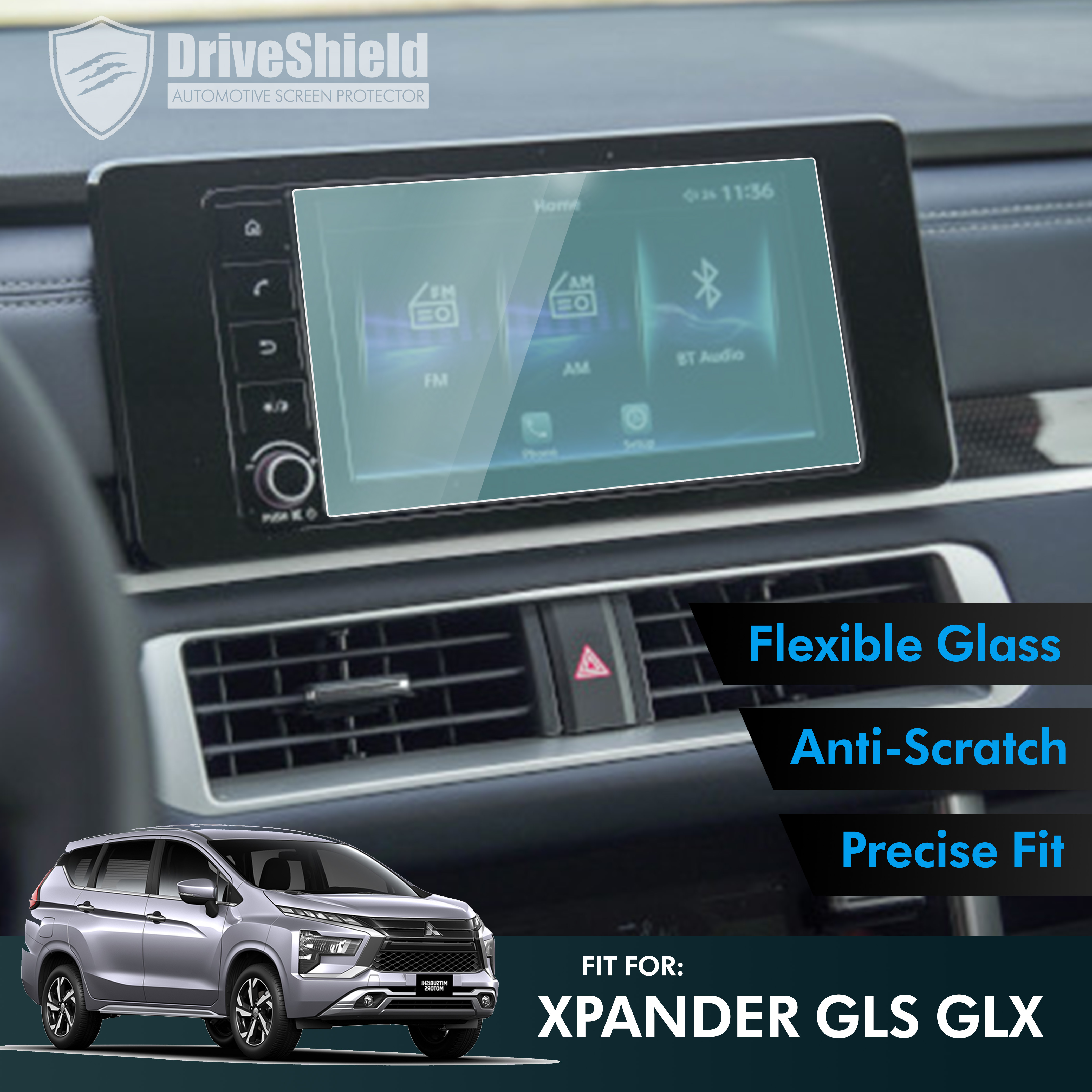 Flexible Glass Screen Protector for Mitsubishi Xpander GLS GLX Cross ...