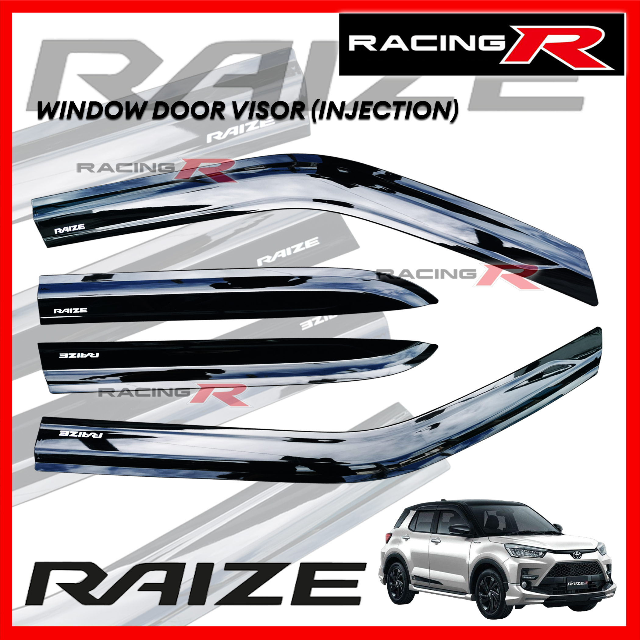 Toyota Raize 2021 - 2024 Window Door Visor INJECTION Thailand Quality ...