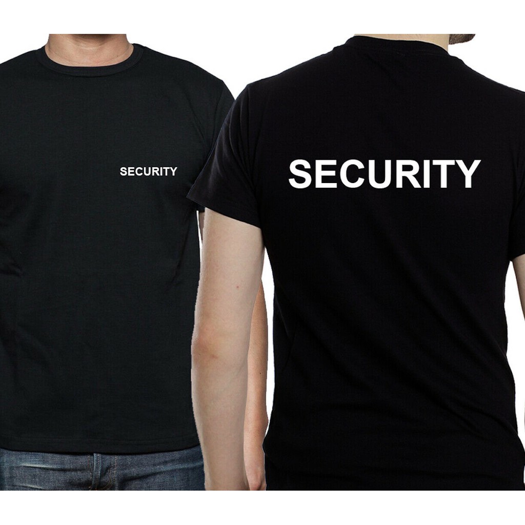 T Shirt Security black t shirt workwear fancy dress bodyguard uniform ...