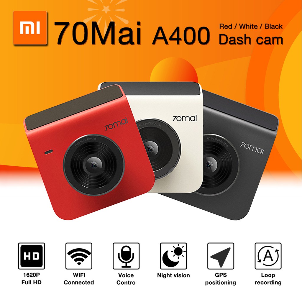 Xiaomi 70mai Dash Cam A400 1440P Resolution 70mai A400 Car DVR Dual