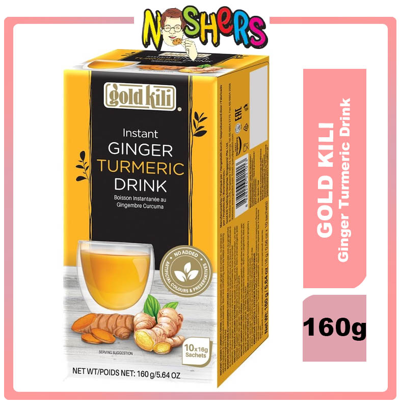 Noshers Gold Kili Instant Ginger Turmeric Drink Powder 160g (10 Sachets ...