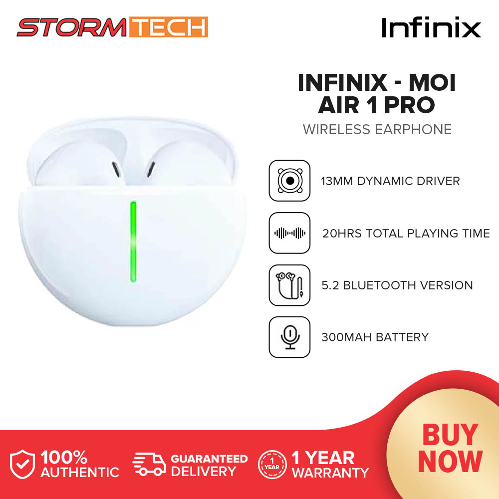 Infinix – Moi Air 1 Pro Bluetooth | Wireless Earphone | Lazada PH