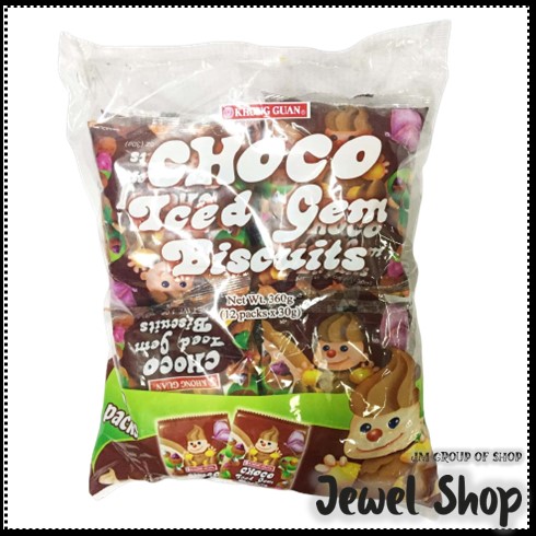 JM FG-0094 | JM Foods | Iced Gem Biscuit Original | Choco | 360 Grams ...