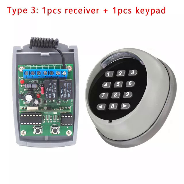 metal Wireless keypad gate opener keypad rolling code 433mhz keypad ...