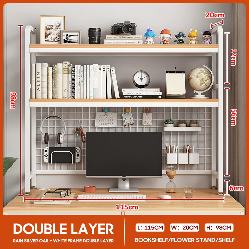 Desktop Organizer Tabletop Rack Multi-laver Student Bookshelf ...