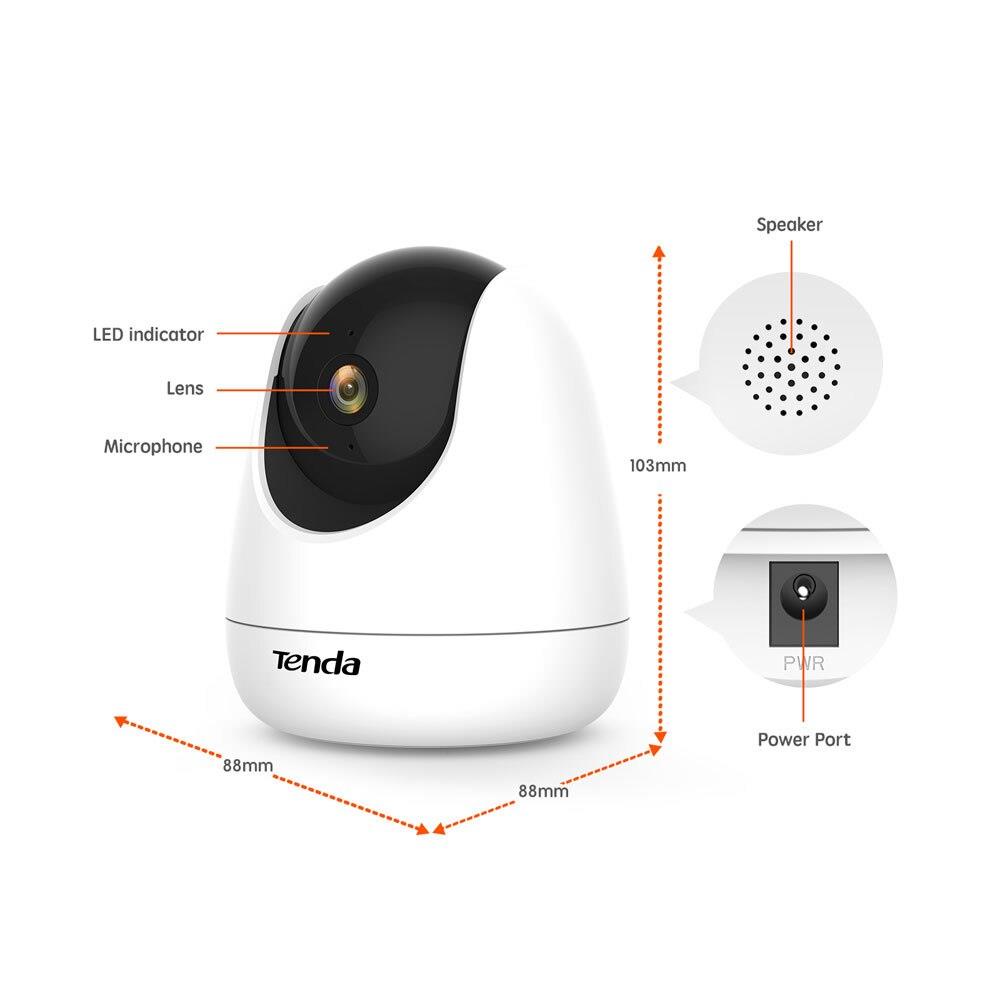 Tenda CP3 Home Smart WiFi Camera 1080P Two Way Audio 360° Pan/Tilt All ...