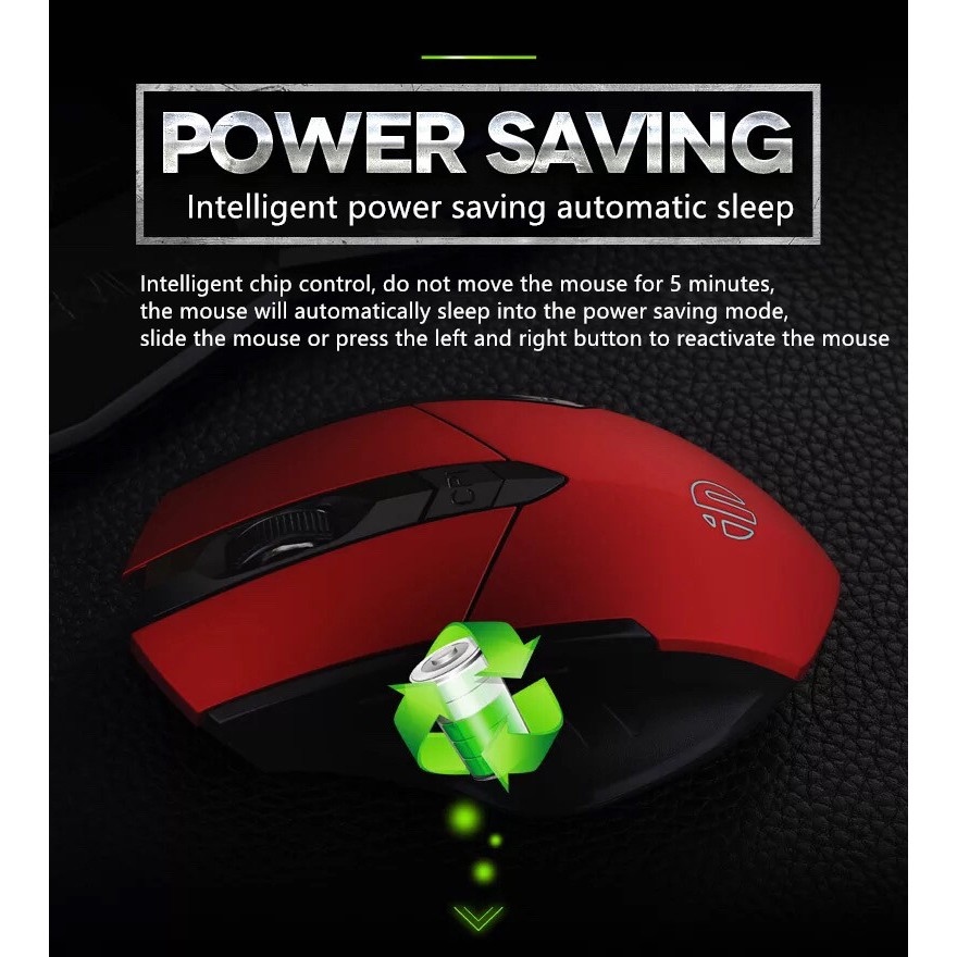 ORIGINAL INPHIC Wireless Rechargeable Gaming Mouse USB Power saving PM6 ...