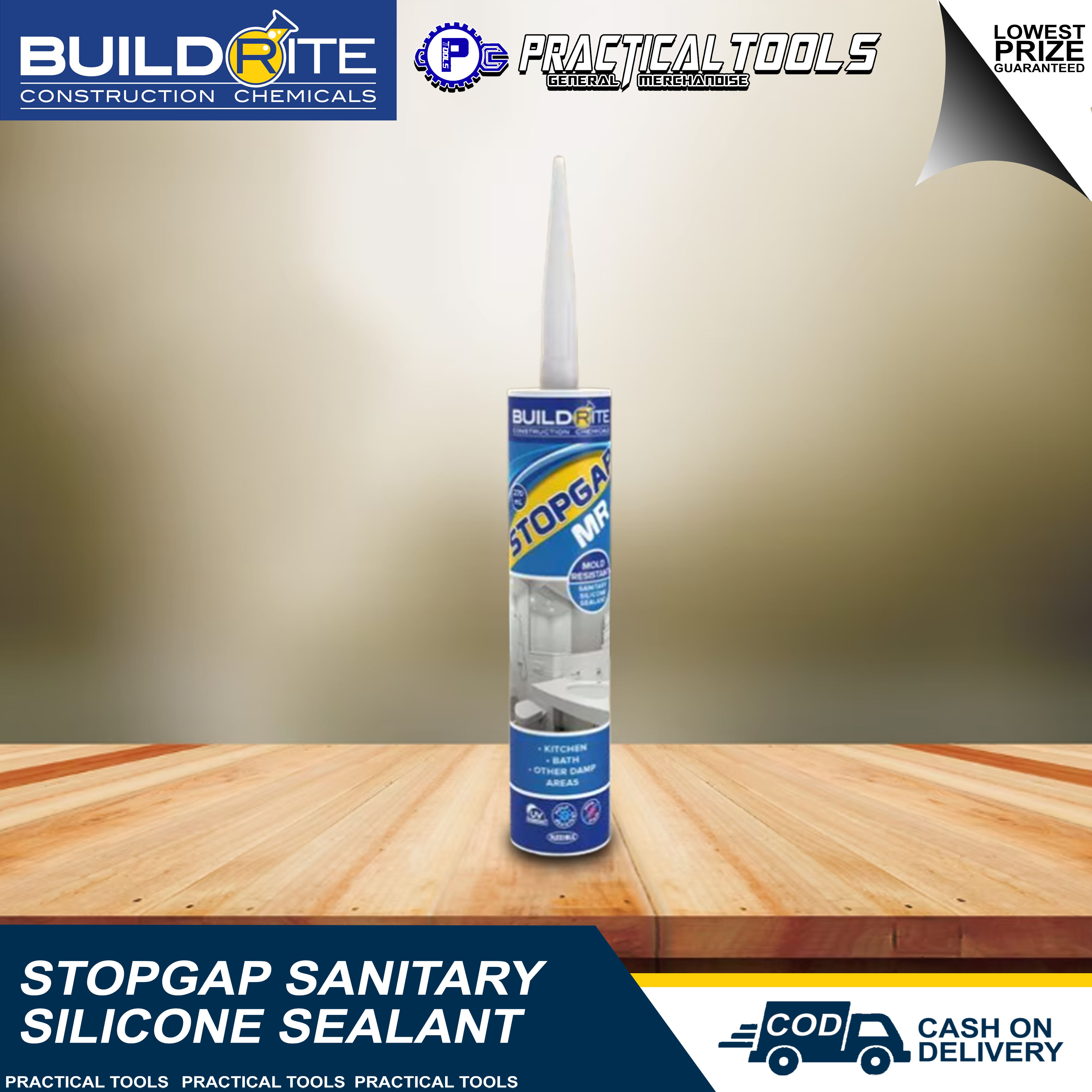 BUILDRITE STOPGAP SANITARY SILICONE SEALANT 270ML | Lazada PH