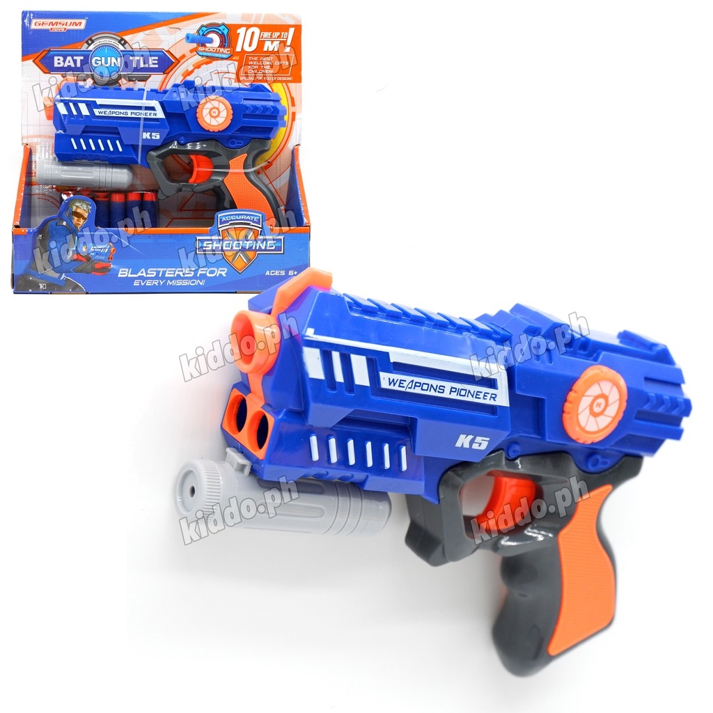 GENSUM NERF Semi Auto Pistol Blaster w/ Soft Bullets G Nerf Gun Toy ...