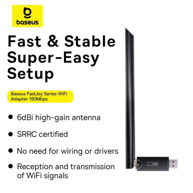 Baseus WiFi Adapter 150Mbps 300Mbps 650Mbps Wireless Connection Fast ...