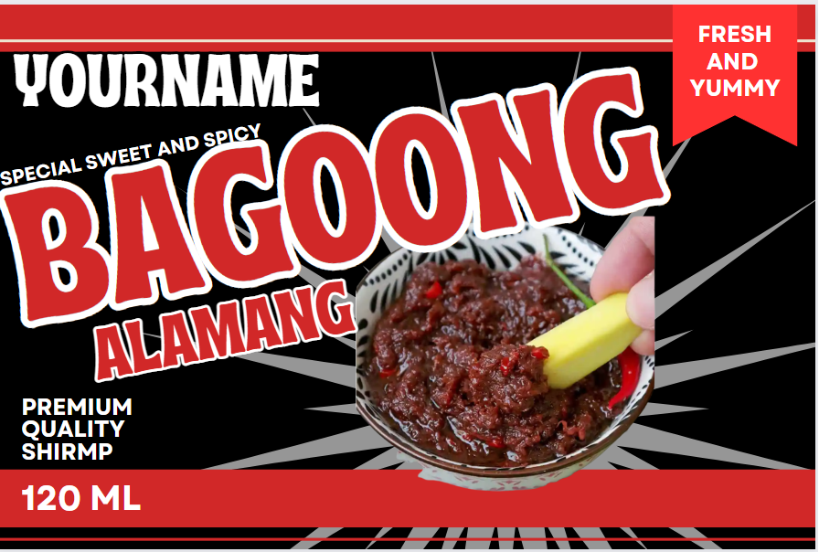 Product labels ready made / customized Bagoong | Lazada PH