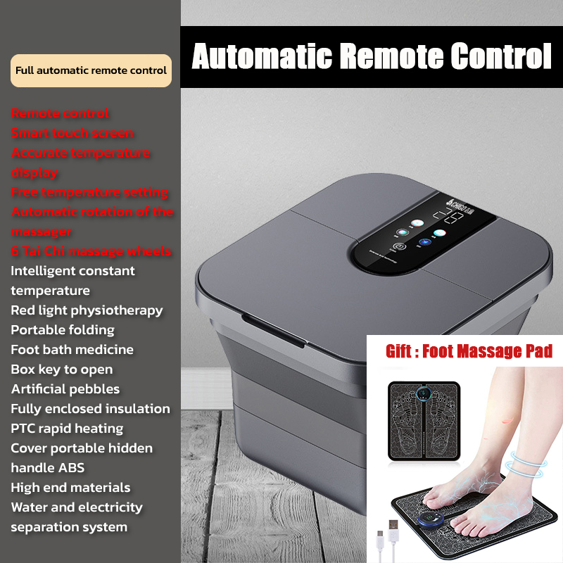 Foldable Foot Spa Tub,Electric Foot Bath Massager with Automatic ...