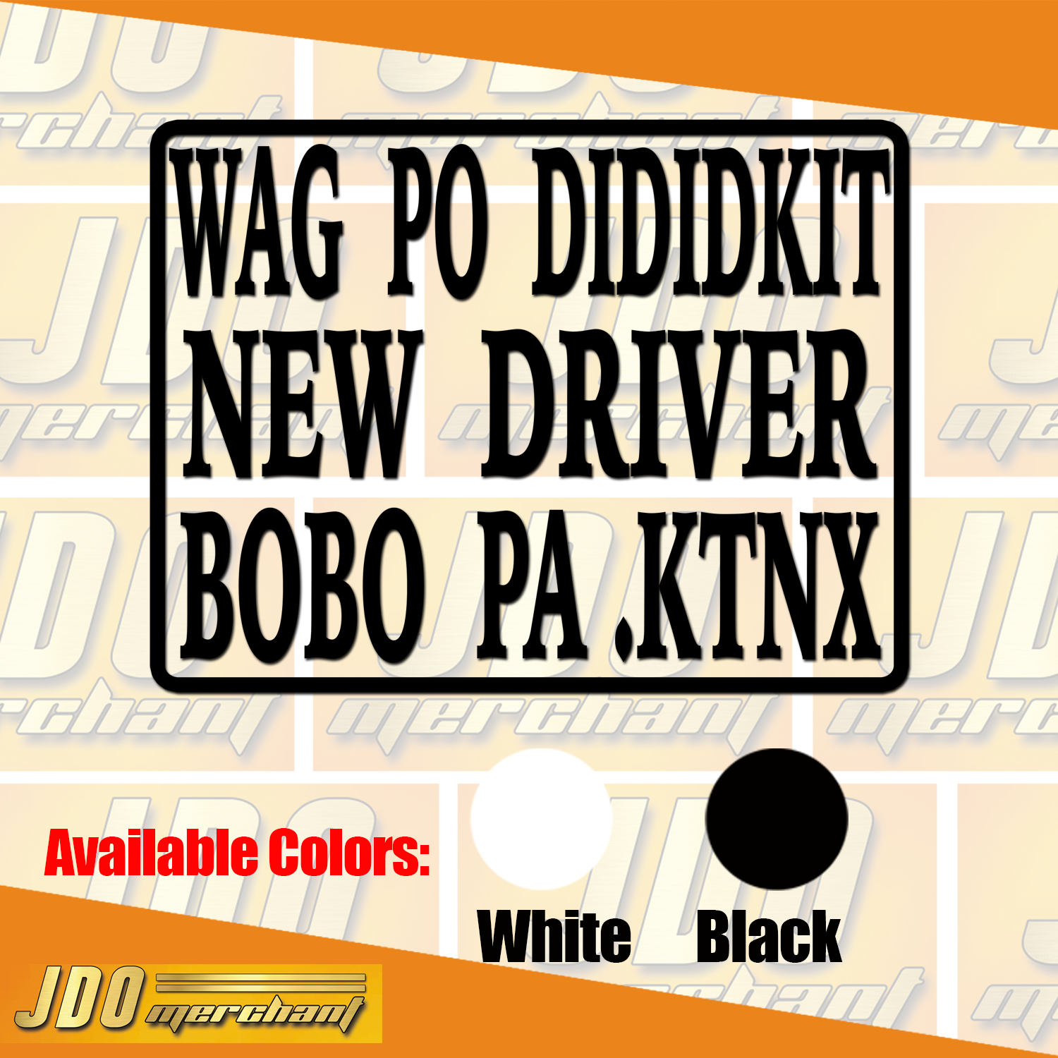Wag po didikit new driver bobo car sticker decals 1pc | Lazada PH