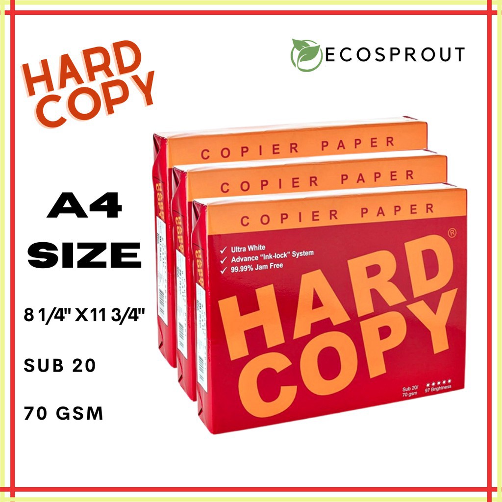 b/fHard Copy Bond Paper A4 Size | 70GSM Sub 20 | Per Ream | School ...