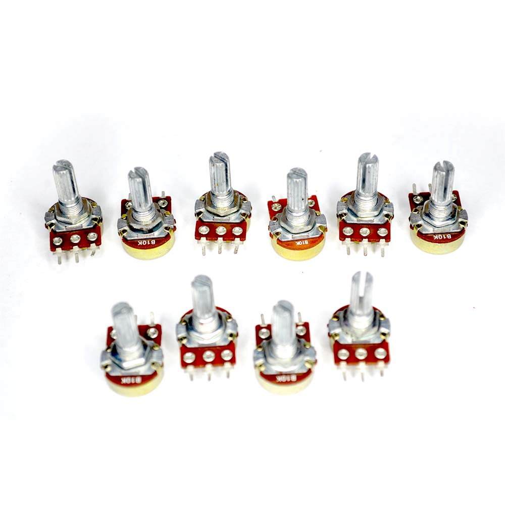 10 pcs Volume Control 3pin 10k ohm Single Linear Taper Switches | Lazada PH