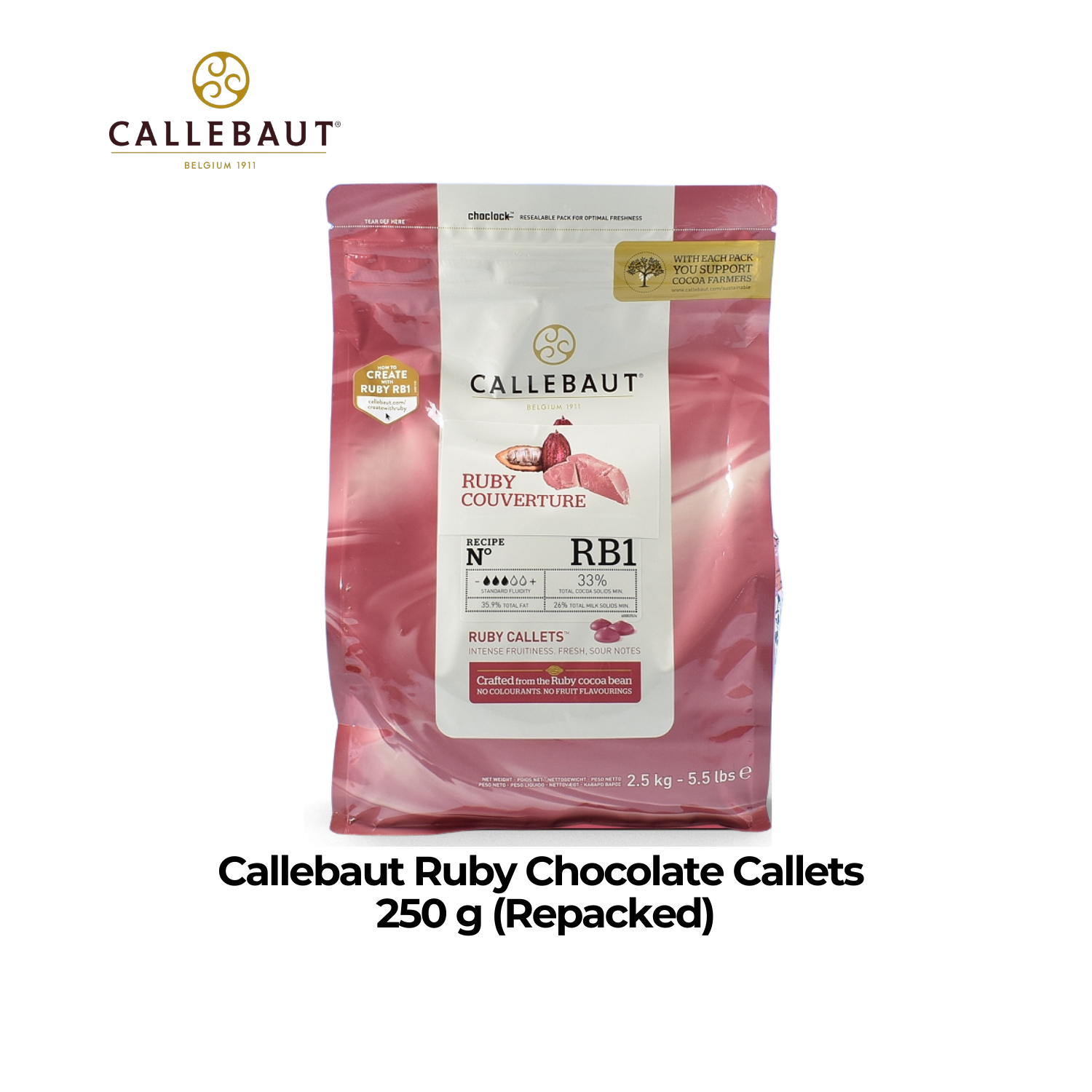 Callebaut Ruby Chocolate Callets (250 g- 1 kg, Repacked) | Lazada PH