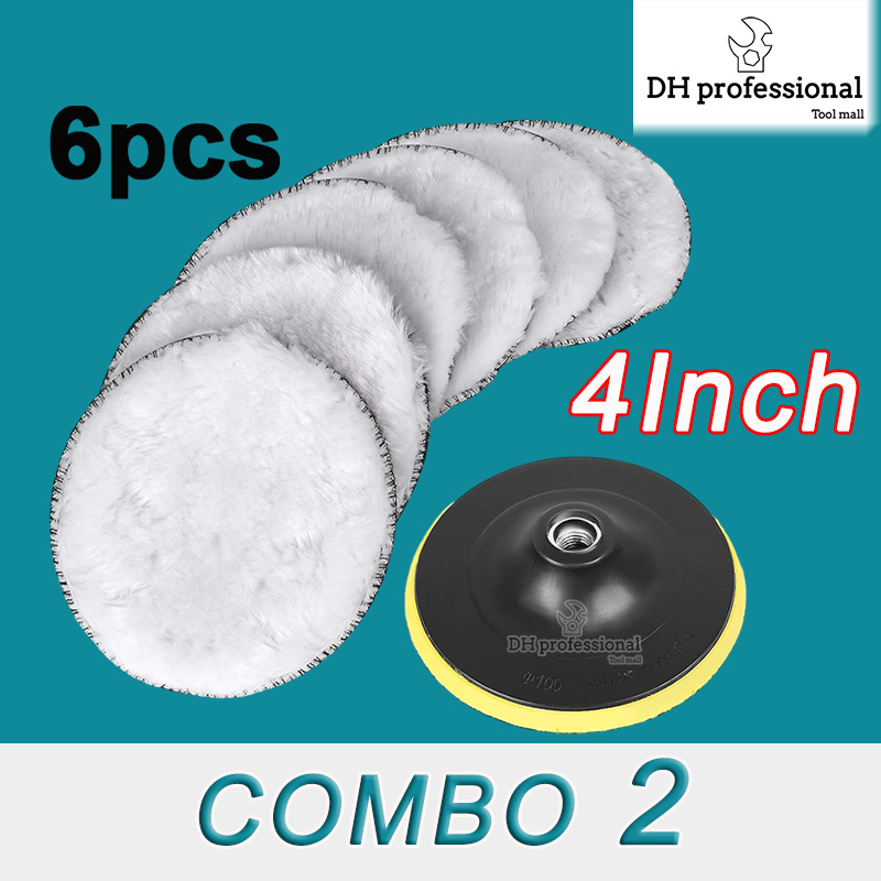 Wool Polishing Pad Buffing Pads 4 5 6 7 Inch Buffing Wheel Polishing ...