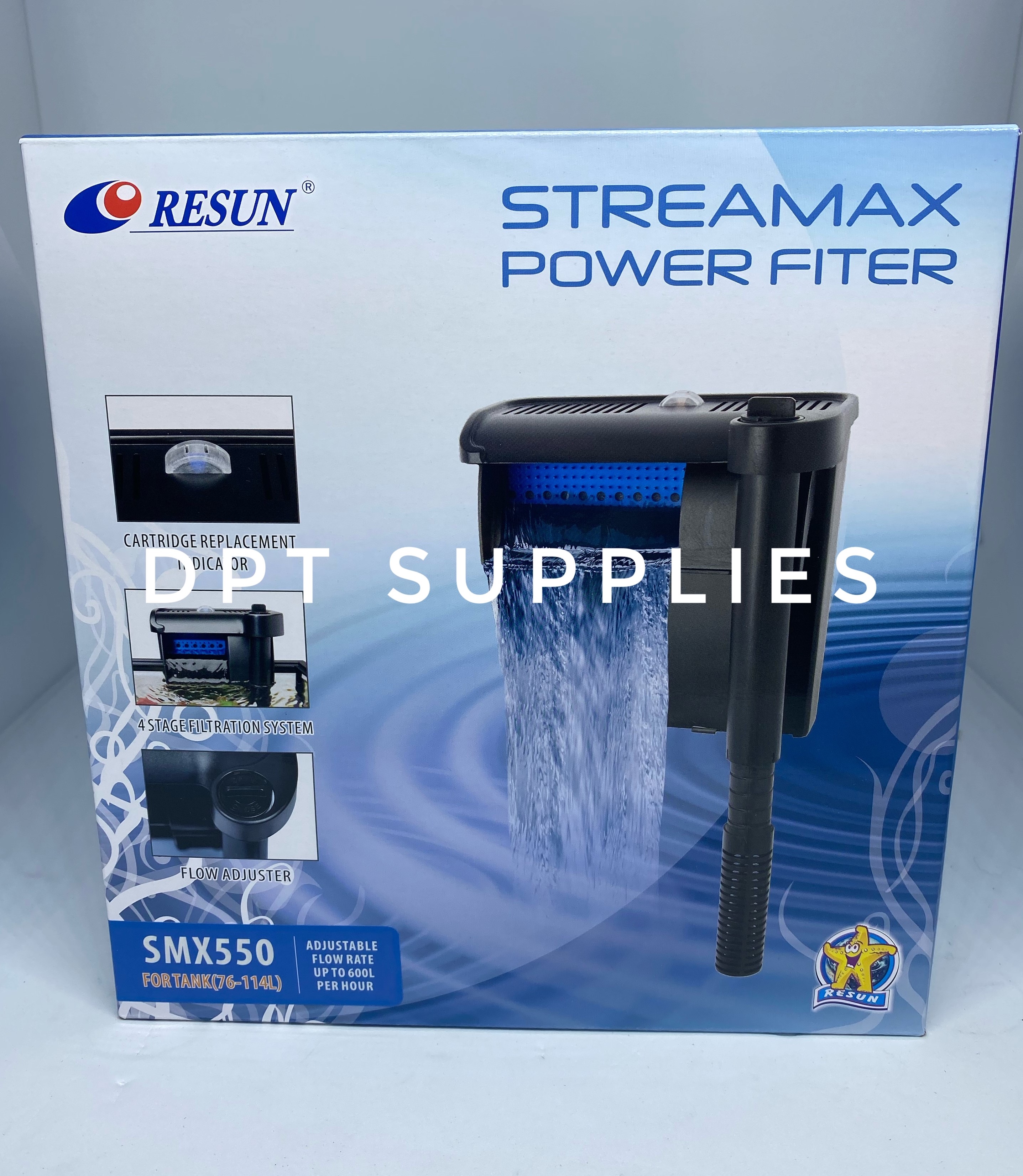 resun streamax smx 550 hang on back power filter GOOD FOR 20-30 GAL ...