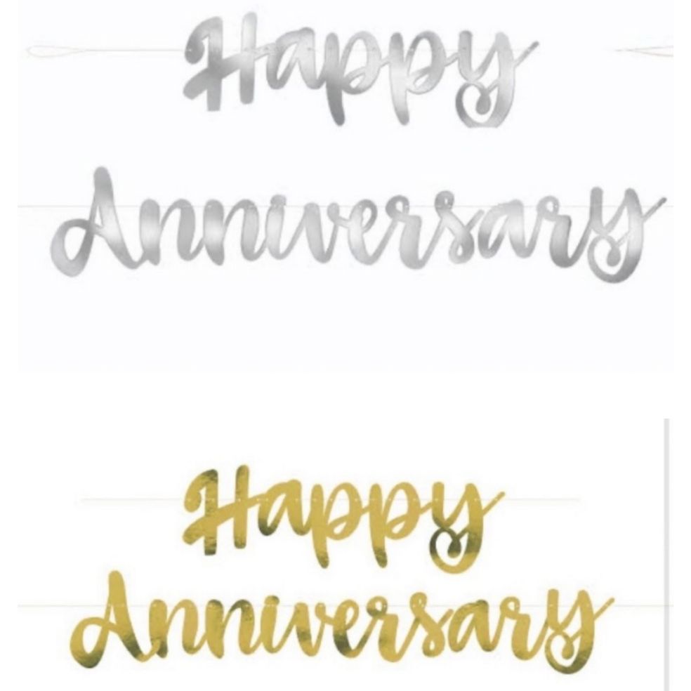 Happy Anniversary Cursive Bunting Banner | Lazada PH