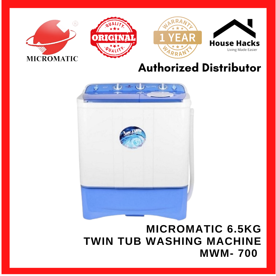 Micromatic MWM- 700 6.5kg Twin Tub Washing Machine (House Hacks ...