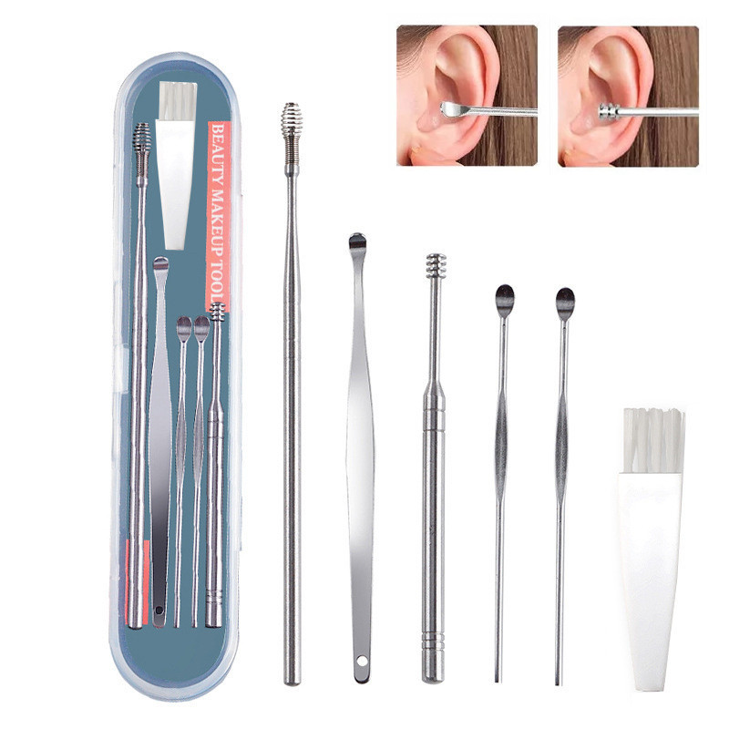 Rising Star 6PCS/Set Portable Ear Cleaner Set Earpick Earwax Remover ...