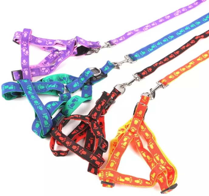 Dog Chain Fashion Footprints Leash Harness Pet Body Leash | Lazada PH