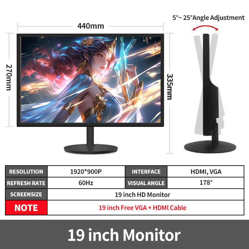 EONE monitor 24 inch esports game monitor 75Hz screen desktop computer ...