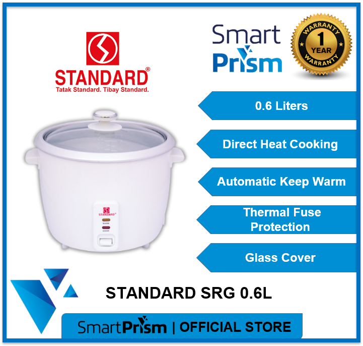 Standard Rice Cooker | SRG 0.6L 0.6 Liter with Automatic Keep Warm and ...