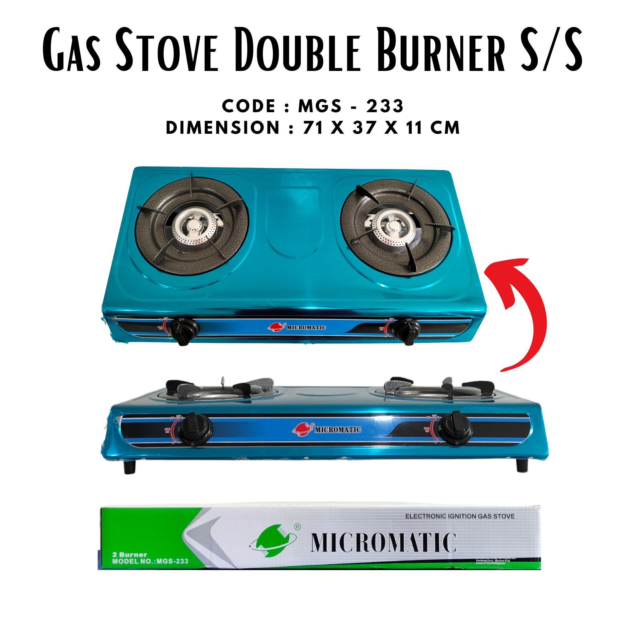 Micromatic MGS-233 Double Burner Gas Stove / STOVE / GAS STOVE ...