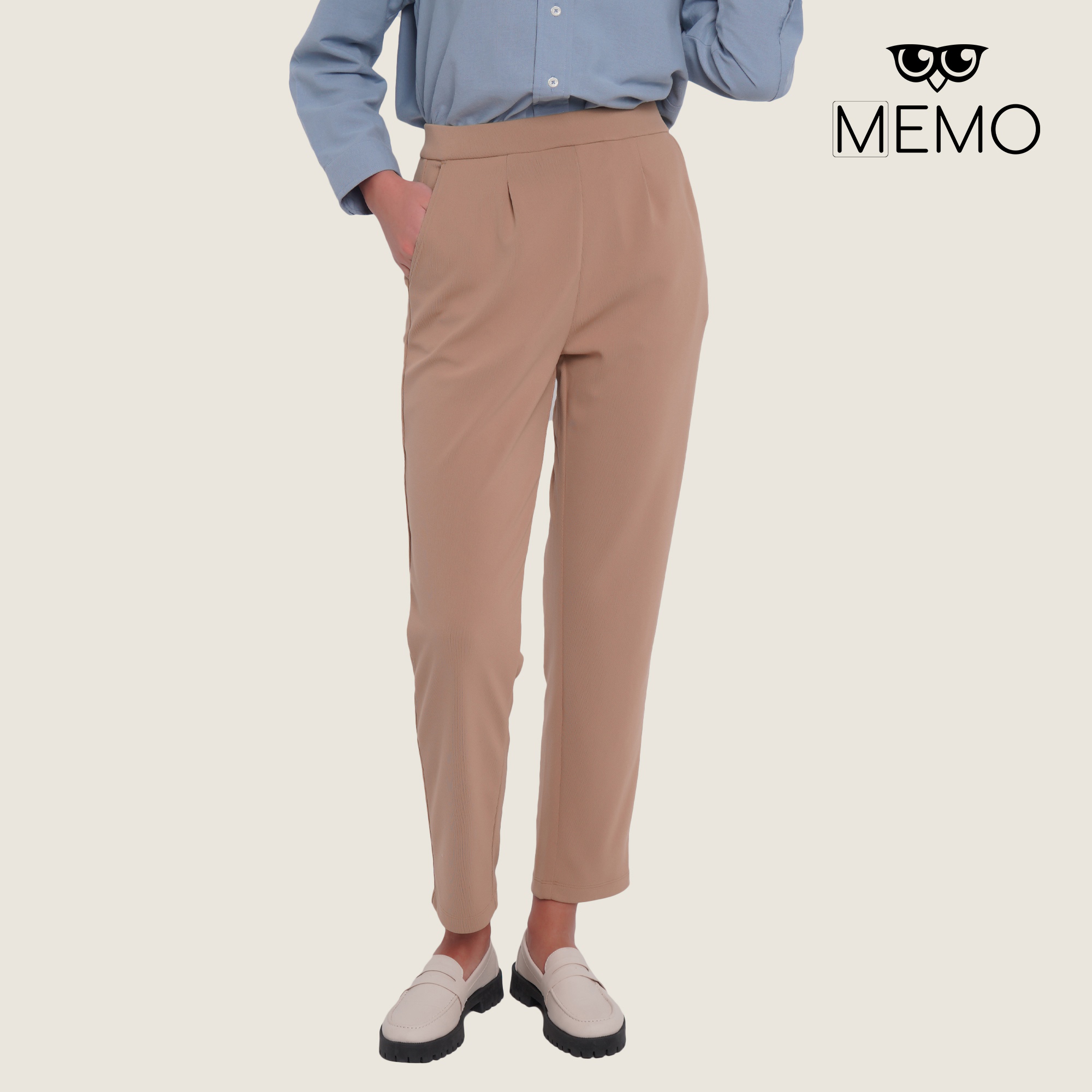 Memo All-in-One Pants For Women (Dark Khaki) | Lazada PH