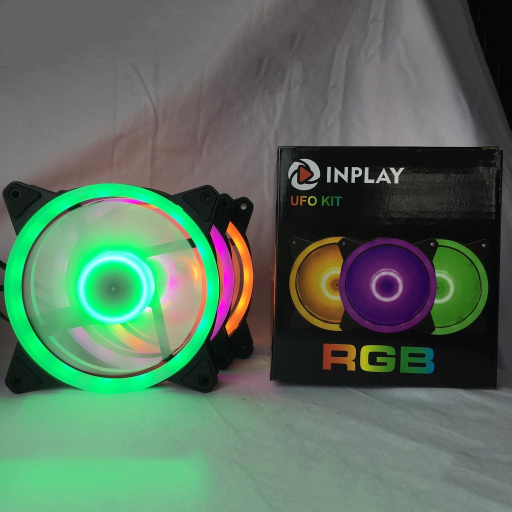 Inplay UFO Kit 3 120mm RGB FAN PC Case Fan Gaming Case Fan 4 Pin 3 IN ...