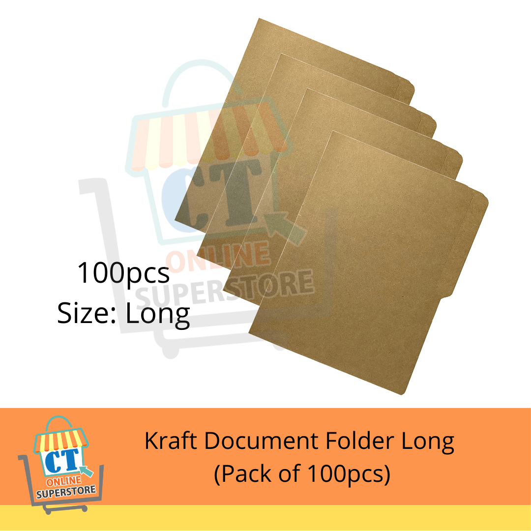 Kraft Folder 14pts Long Size (Pack of 100) | Lazada PH