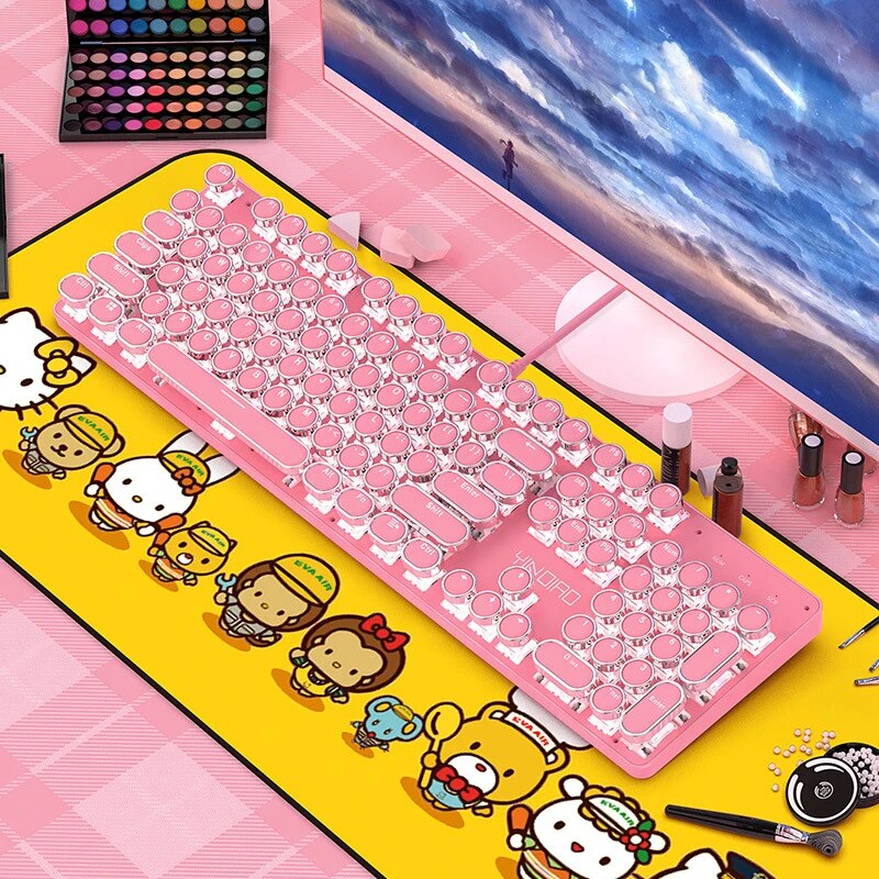 【CYT】Yindiao ZK4 Mechanical Gaming Keyboard 104-keycaps+Wired Keyboard ...