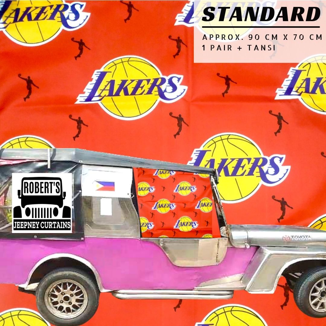 (Lakers Red) Tricycle Owner Jeepney Curtain Trapal Sun and Rain Cover ...
