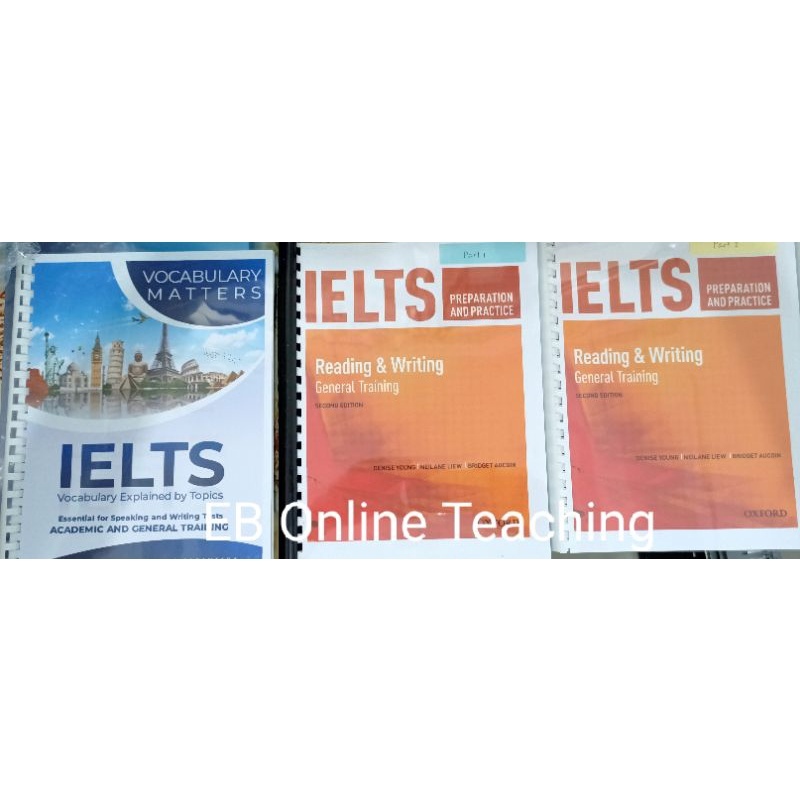 Bundle of IELTS Preparation Reading Writing General Training and Vocab ...