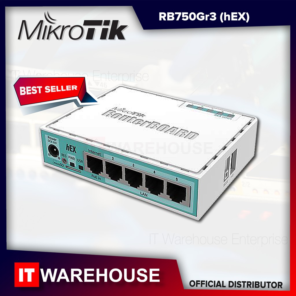 Mikrotik RB750 Gr3 hEX 5-port Gigabit Management Router | Lazada PH