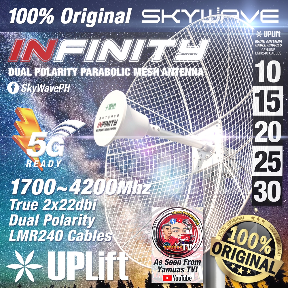 100% UPLift SkyWave Infinity Hyperbolc Antenna V1 V2 44dbi Gain 5G ...