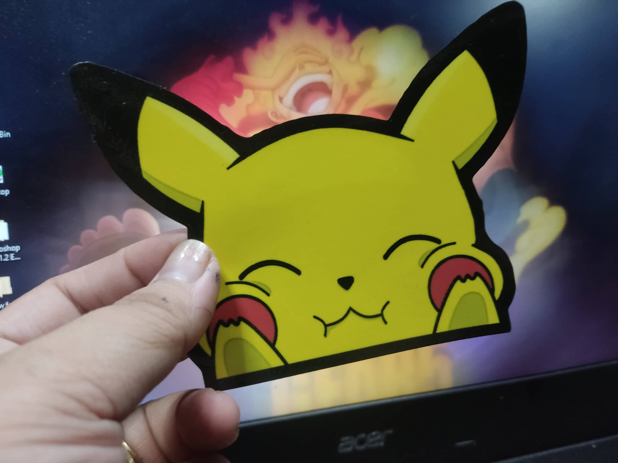 Pikachu peeker (Pikachu) vinyl sticker glossy finish | Lazada PH