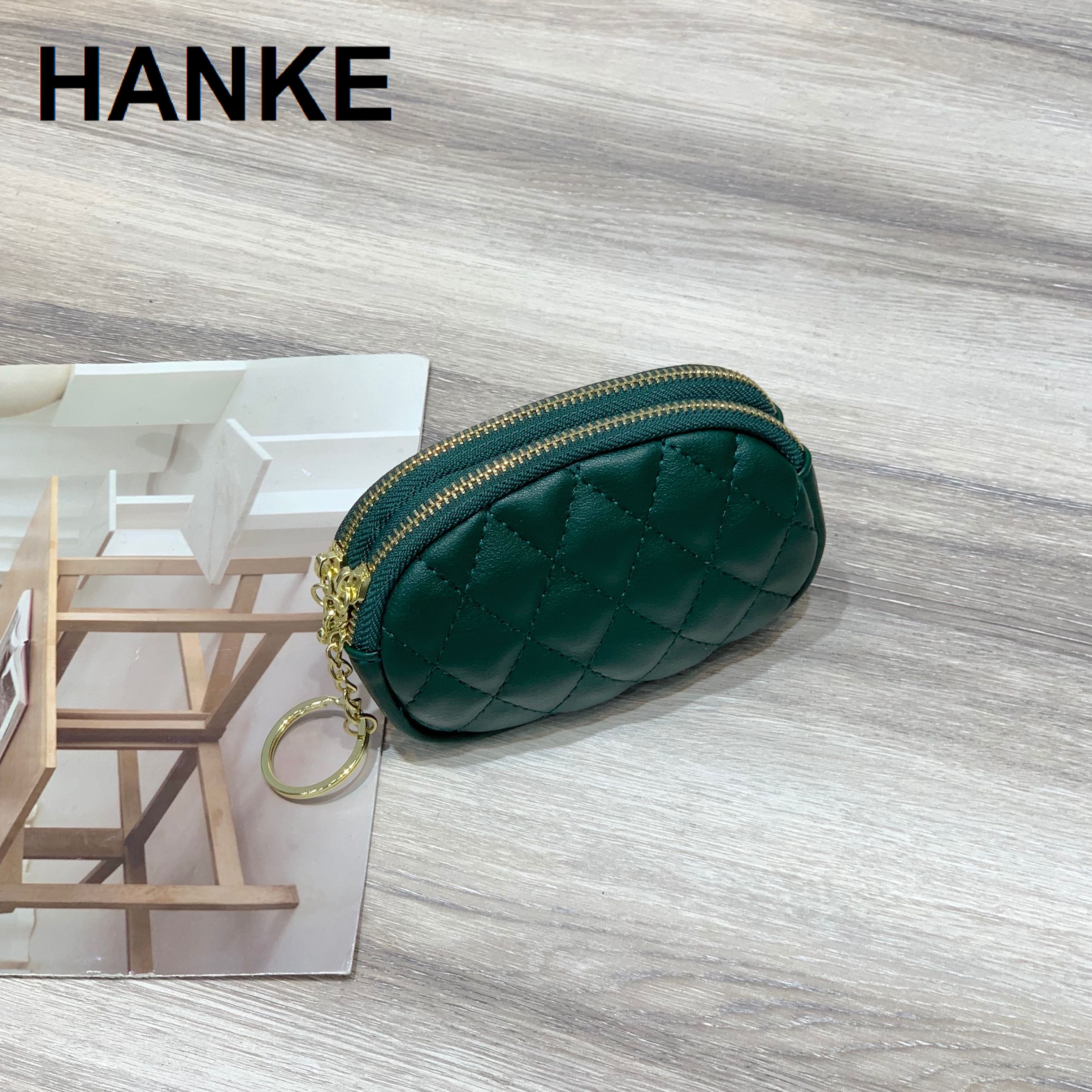 HANKE New Quilted Plaid 2 Zipper Compartment Coin Purse Wallet | Lazada PH