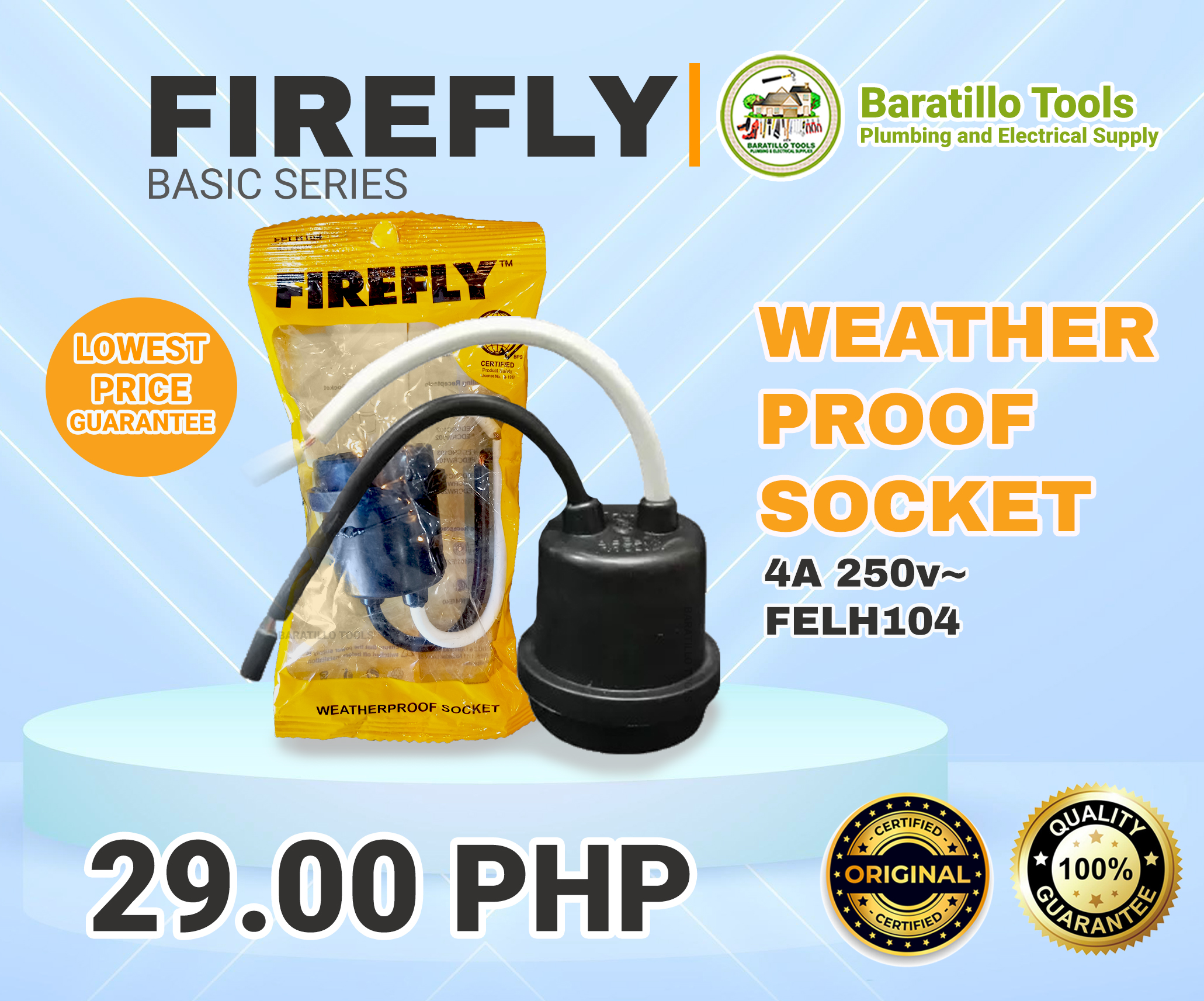 FIREFLY Weatherproof Socket FELH104 | Lazada PH