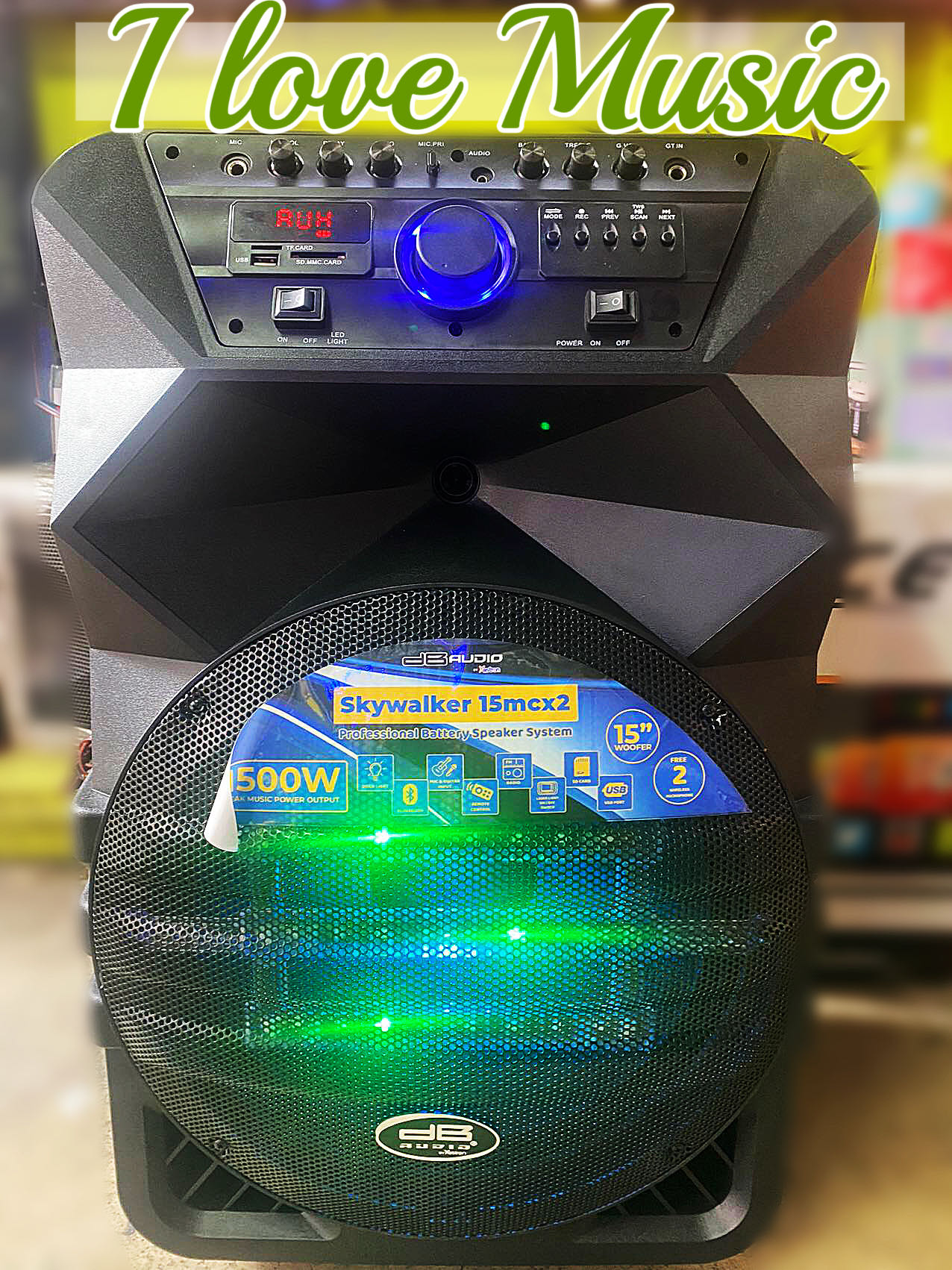 DB Audio Skywalker-15 Portable Mobile Trolley Bluetooth Speaker (15 ...