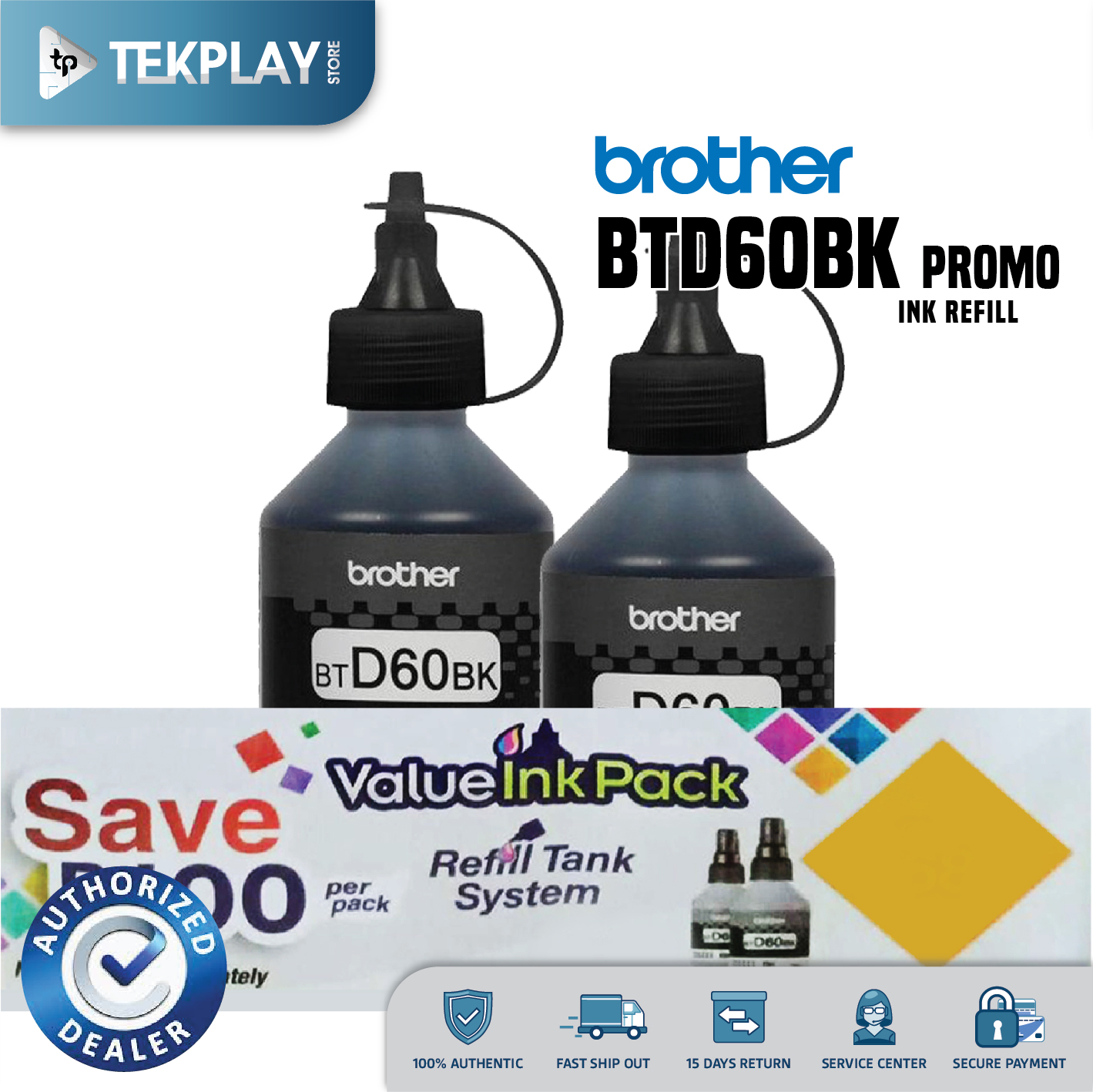Brother Genuine/Original Ink BT5000 Cyan, BT5000 Magenta, BT5000 Yellow ...