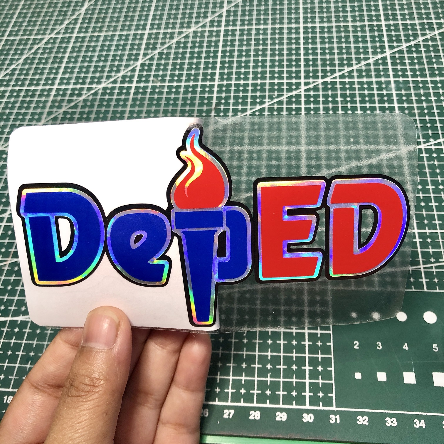 DEPED vinyl sticker (cut-out) 3-5 inches hologram silver lining | Lazada PH