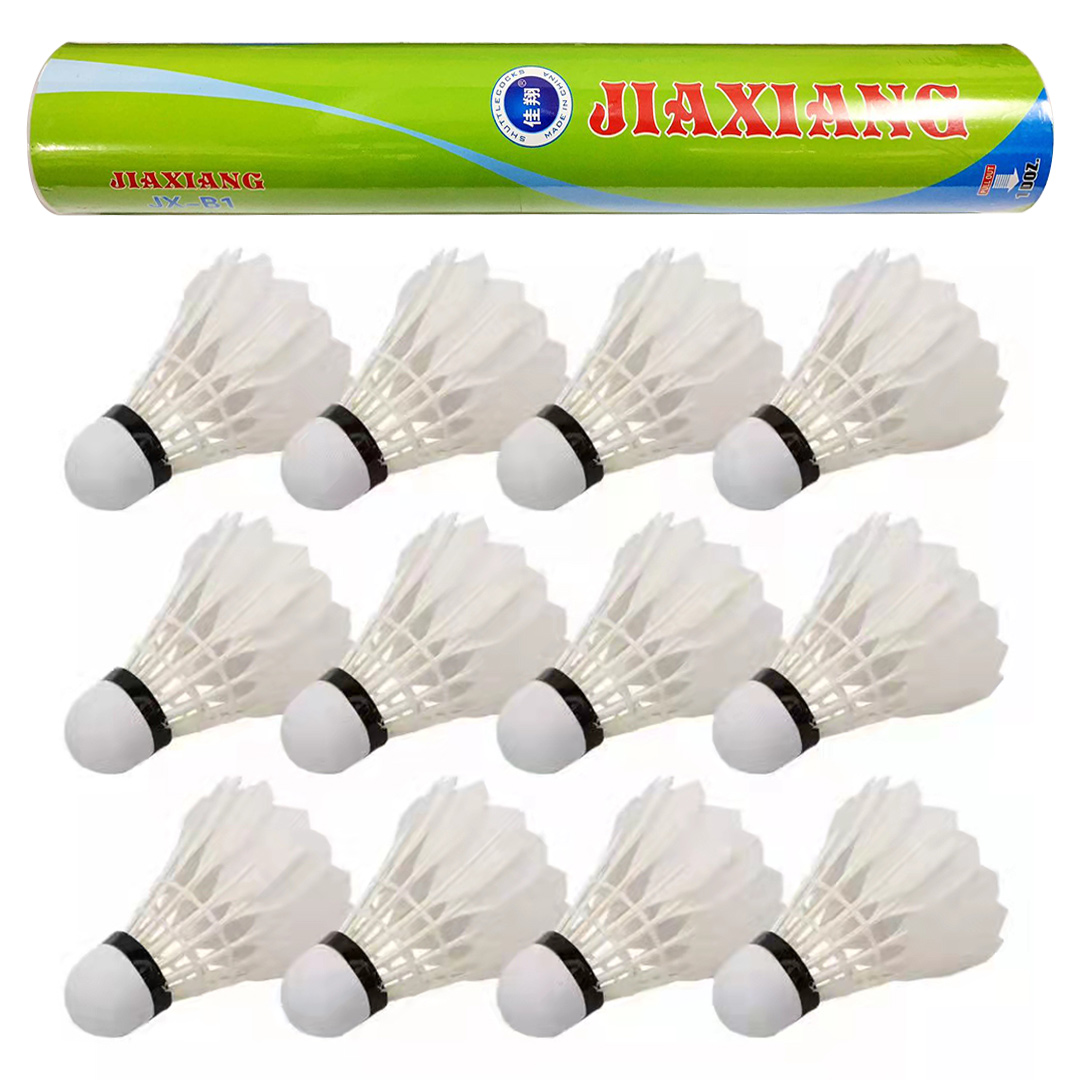 JVL Badminton Shuttlecocks Sports Fitness Feather Shuttlecock Set(12PCS ...