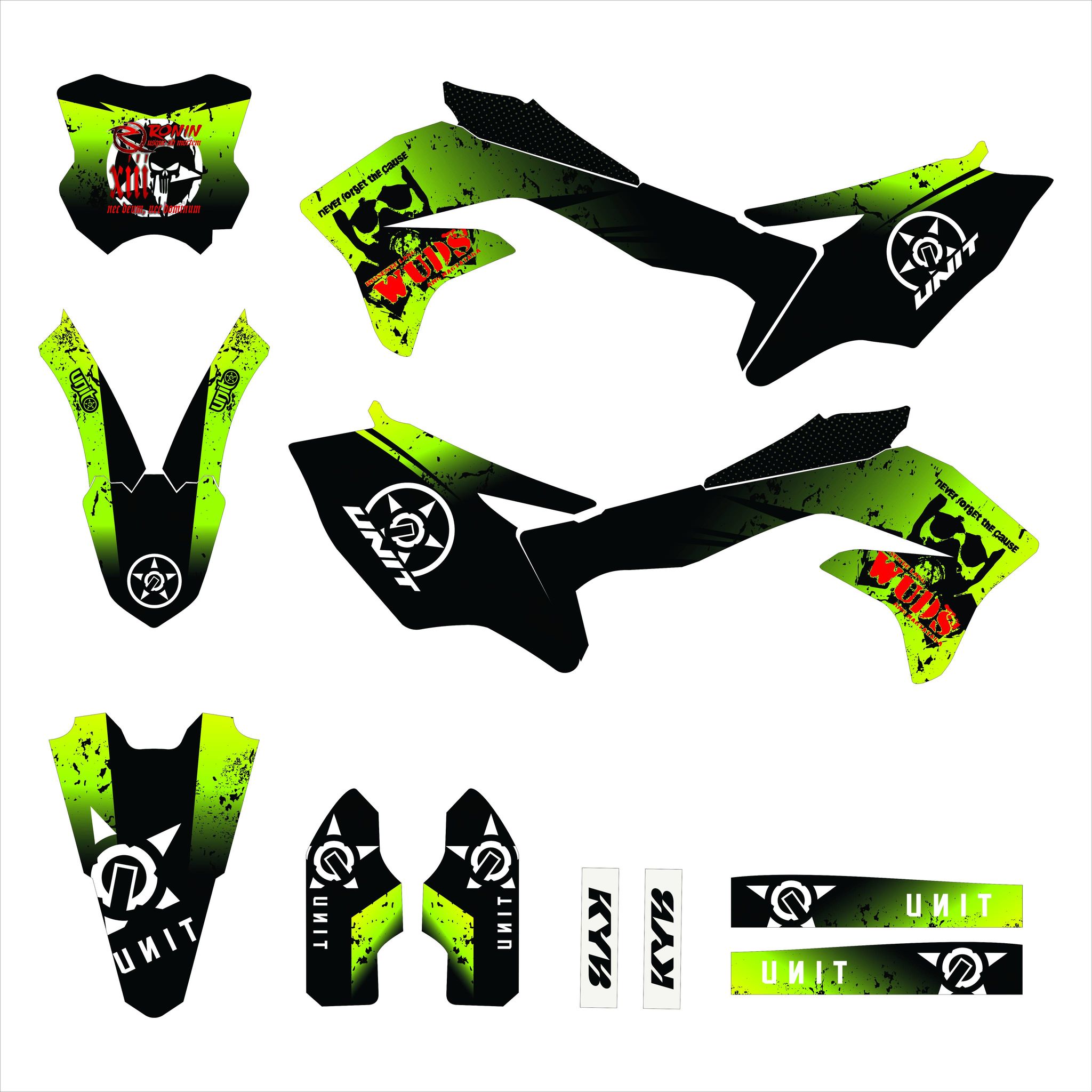 Kawasaki KX 450F ( 2016 - 2018 ) Graphics kit Sticker Decal | Lazada PH