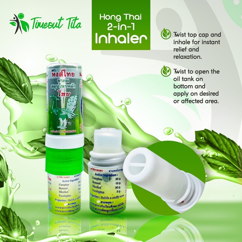 Original Hong Thai Tube Herb 2in1 Inhalers and PEPPERMINT FIELD INHALER ...