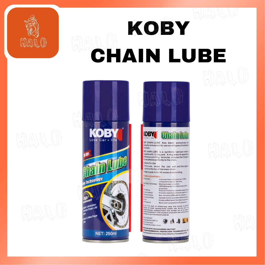 [HALO MOTOR] KOBY CHAIN LUBE HIGH PERFORMANCE 250ml | Lazada PH