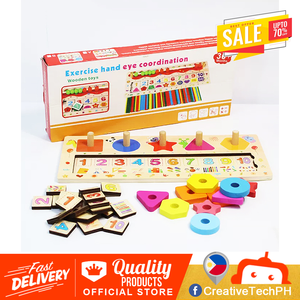 Exercise Hand Eye Coordination Wooden Toys (Learning Materials) | Lazada PH
